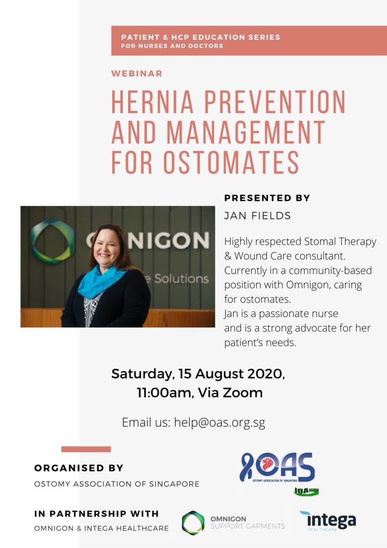 Aug 2020 – Patient & HCP Education Series – Ostomy Association of Singapore